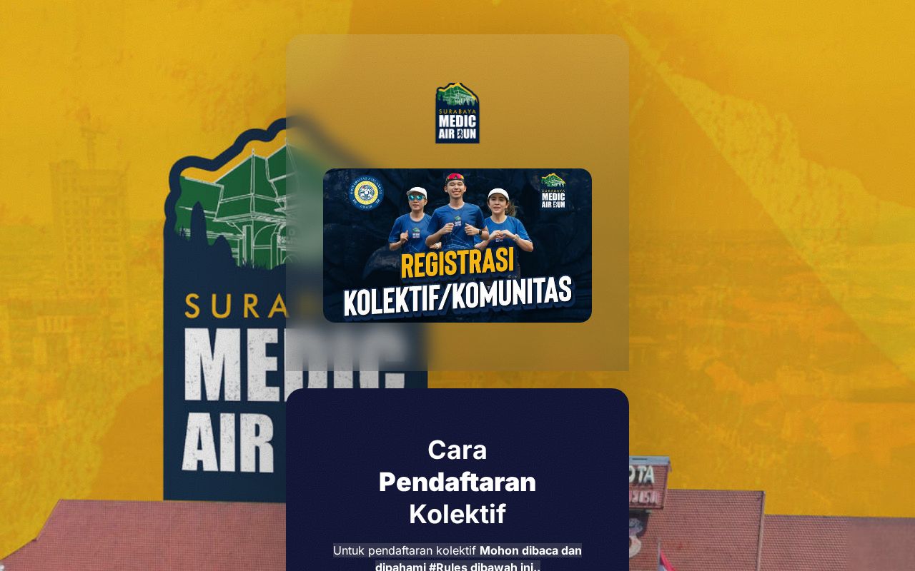 Pendaftaran Kolektif/Komunitas Medic Air Run 2025